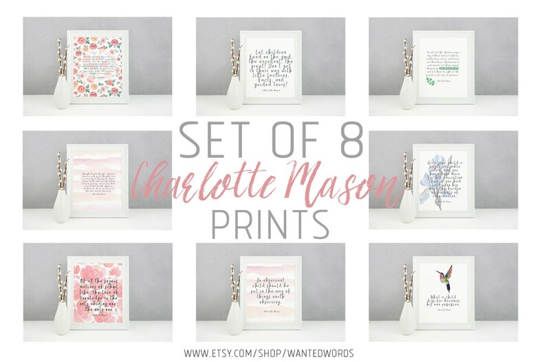 Charlotte Mason Set of 8 Printable Bundle Lot | Encouraging Homeschool ...
