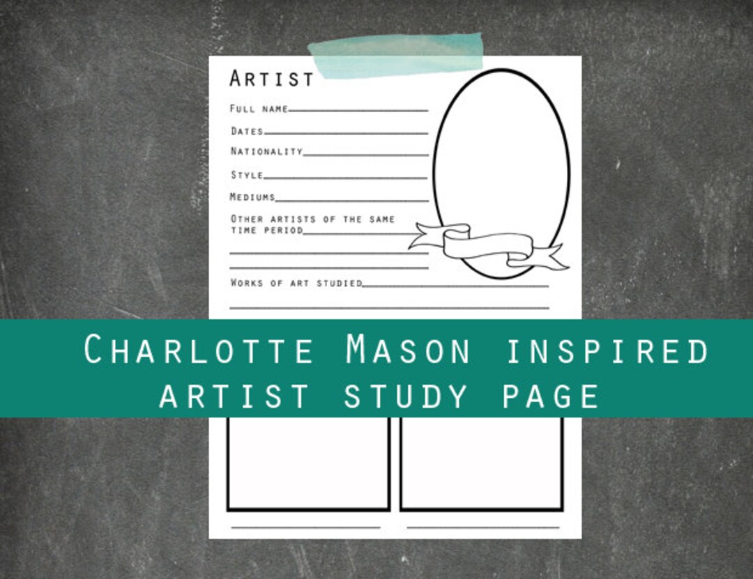Charlotte Mason Inspired Artist Study Page Homeschool Notebooking ...
