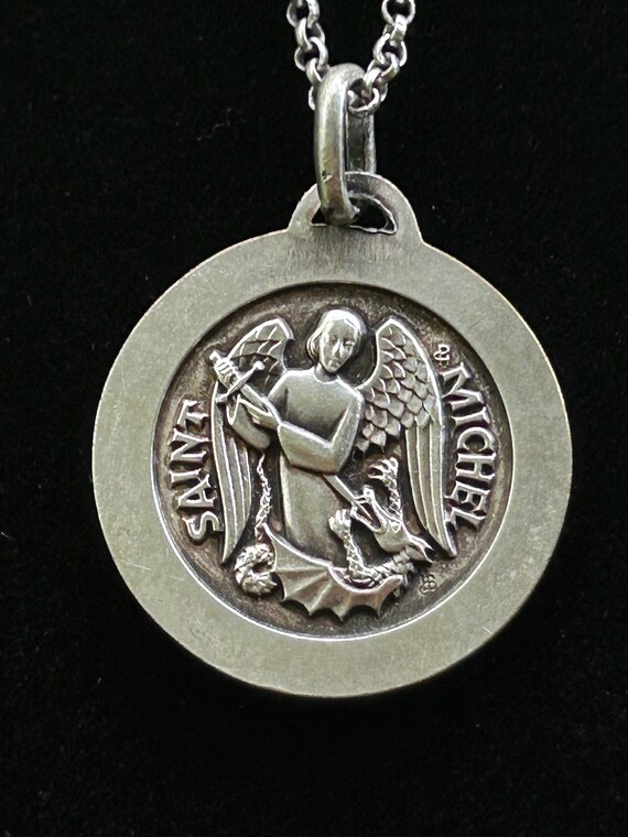 antique French saint michael the archangel slaying th… - Gem