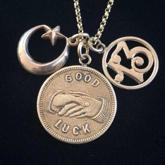 Rare Vintage Good Luck Friendship Medallion - Gem