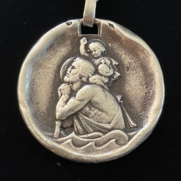 Antique St. Christopher Medal - Etsy