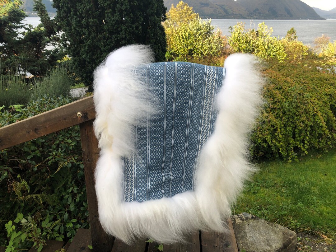 Exclusive Sheepskin With Woven Cloth Decorative Norwegian Traditional ...