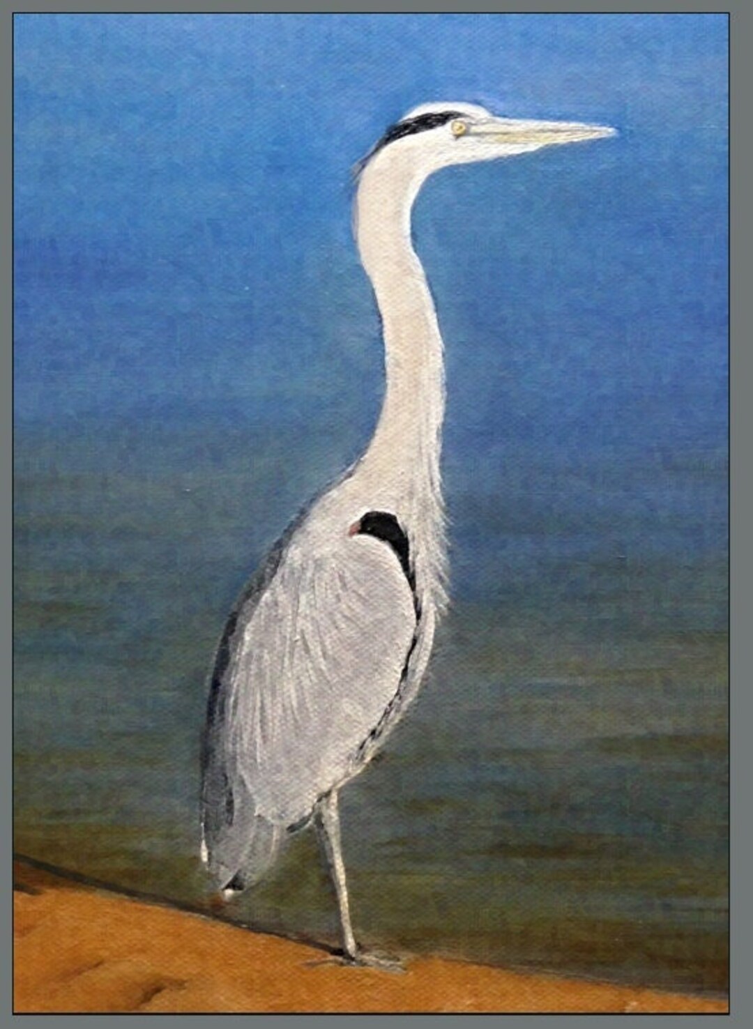 Great Blue Balancing Heron Card [set of 4], Heron Card, Egret Card ...