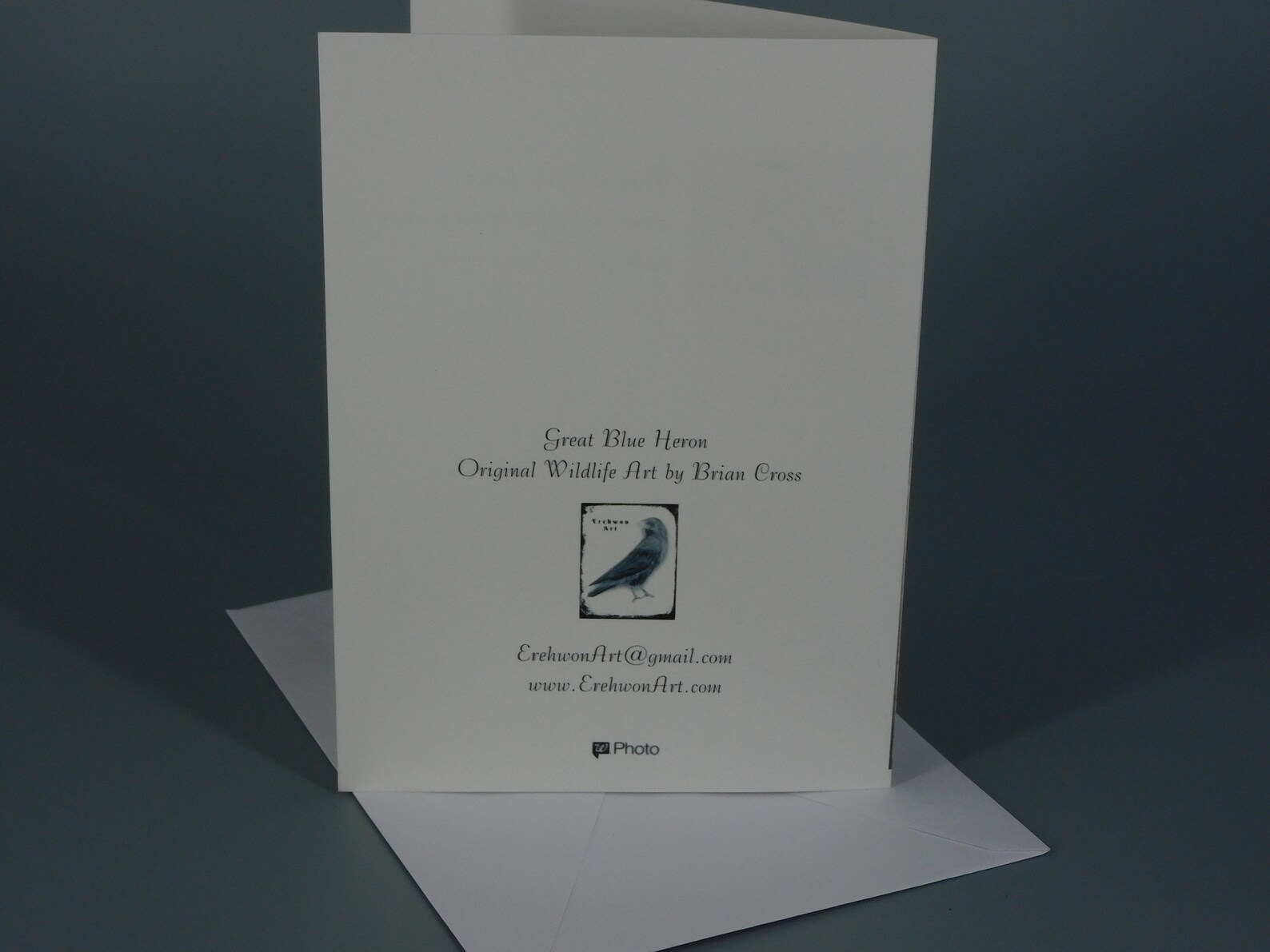 Great Blue Heron Card [single Card], Heron Card, Bird Card, Friend Card ...