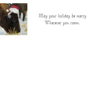 Buffalo Christmas Card [SET of 5 or 10]: Bison Card, Holiday Card ...