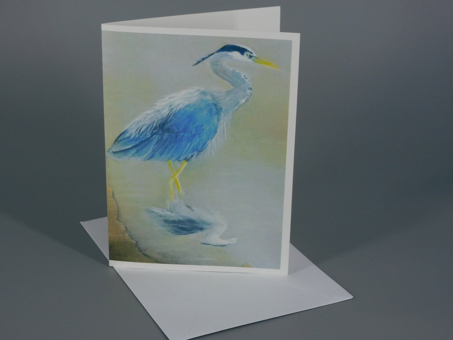 Great Blue Heron Card [single Card], Heron Card, Bird Card, Friend Card ...