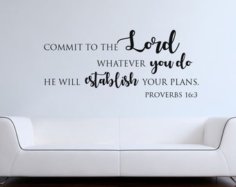 Proverbs 16 3 | Etsy