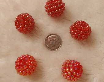 Raspberry Beads - Etsy