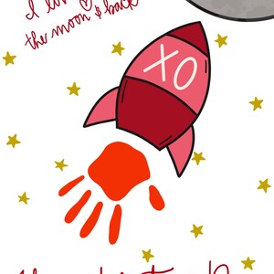 Valentines Day Printable, Gift for Mom / Dad, Printable Handprint Art ...