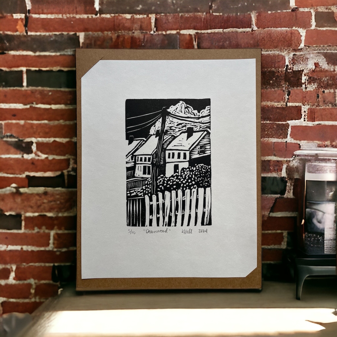 Washington D.C. Linocut Print Deanwood Print D.C. Cityscape Original ...
