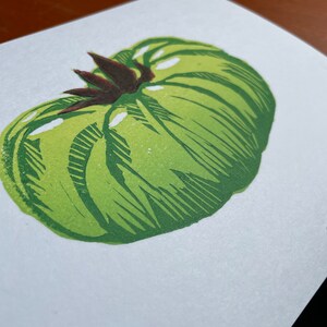 Heirloom Tomato Linocut Print | Hand Made Print | Garden Print | Fried ...
