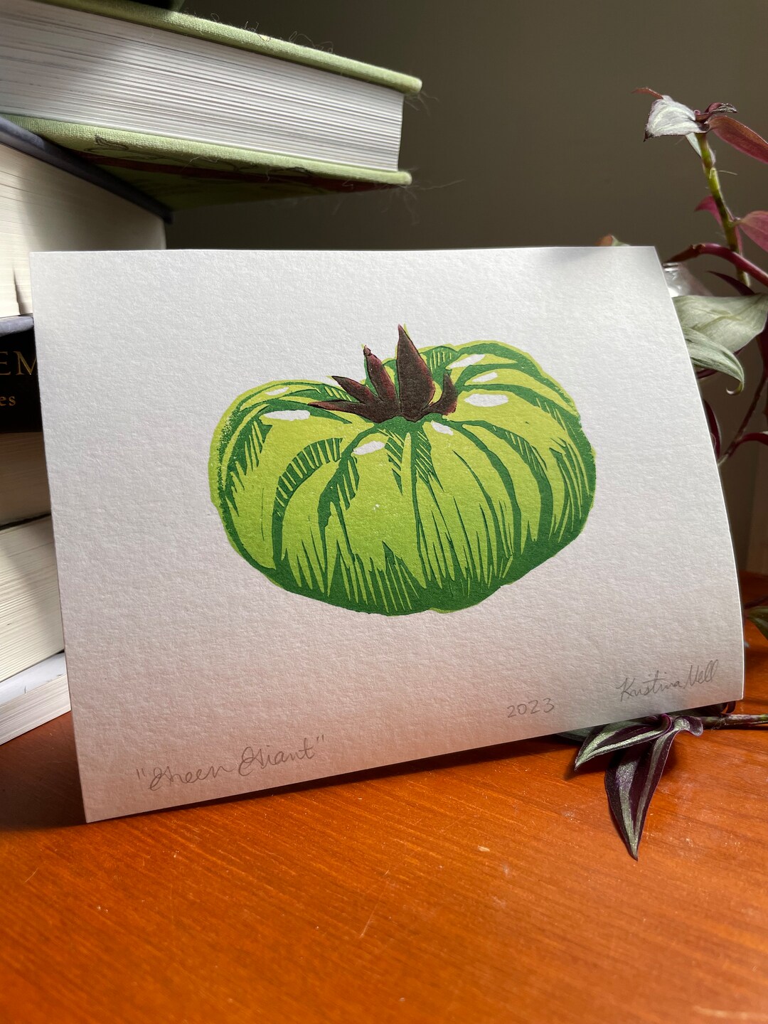 Heirloom Tomato Linocut Print Hand Made Print Garden Print - Etsy