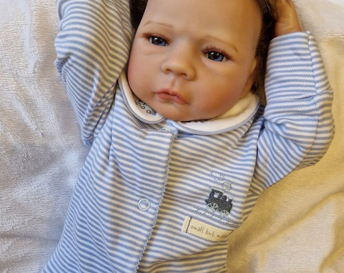 Reborn Style Doll Baby Boy Doll -louie - Full Silicone Vinyl Body - Etsy