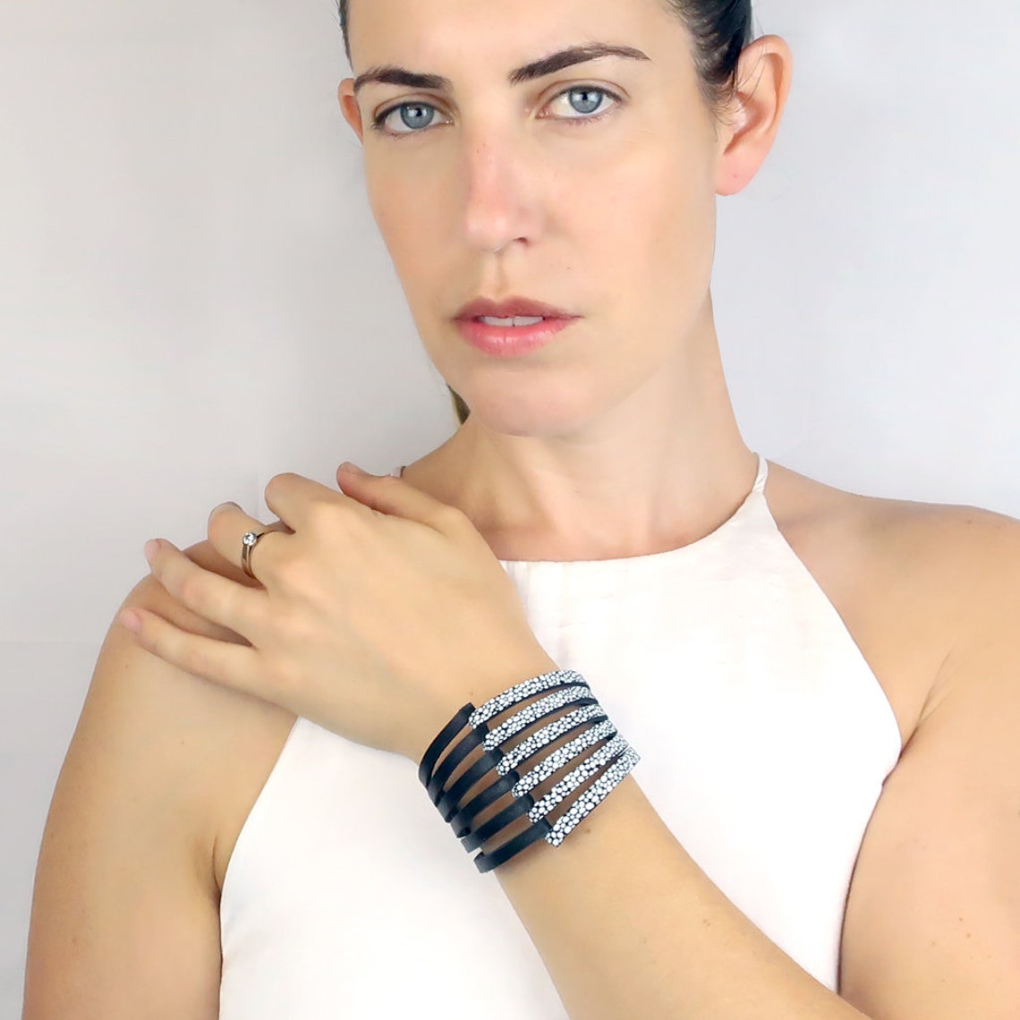 Large Bracelet Statement Bracelet Statement Jewelry Gold - Etsy