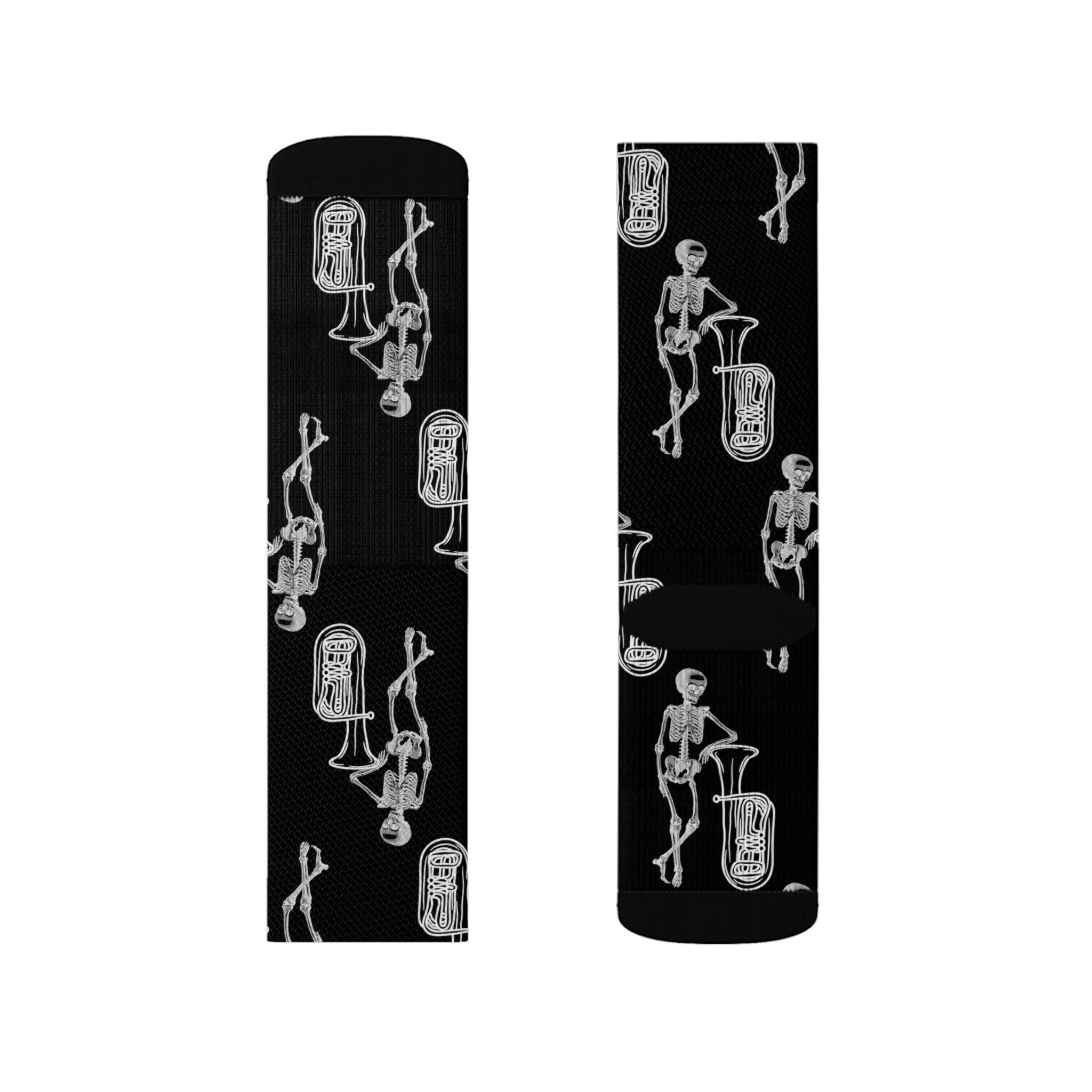 Skeleton With a Tuba Socks Marching Band Teen Gift Director Gift Men ...