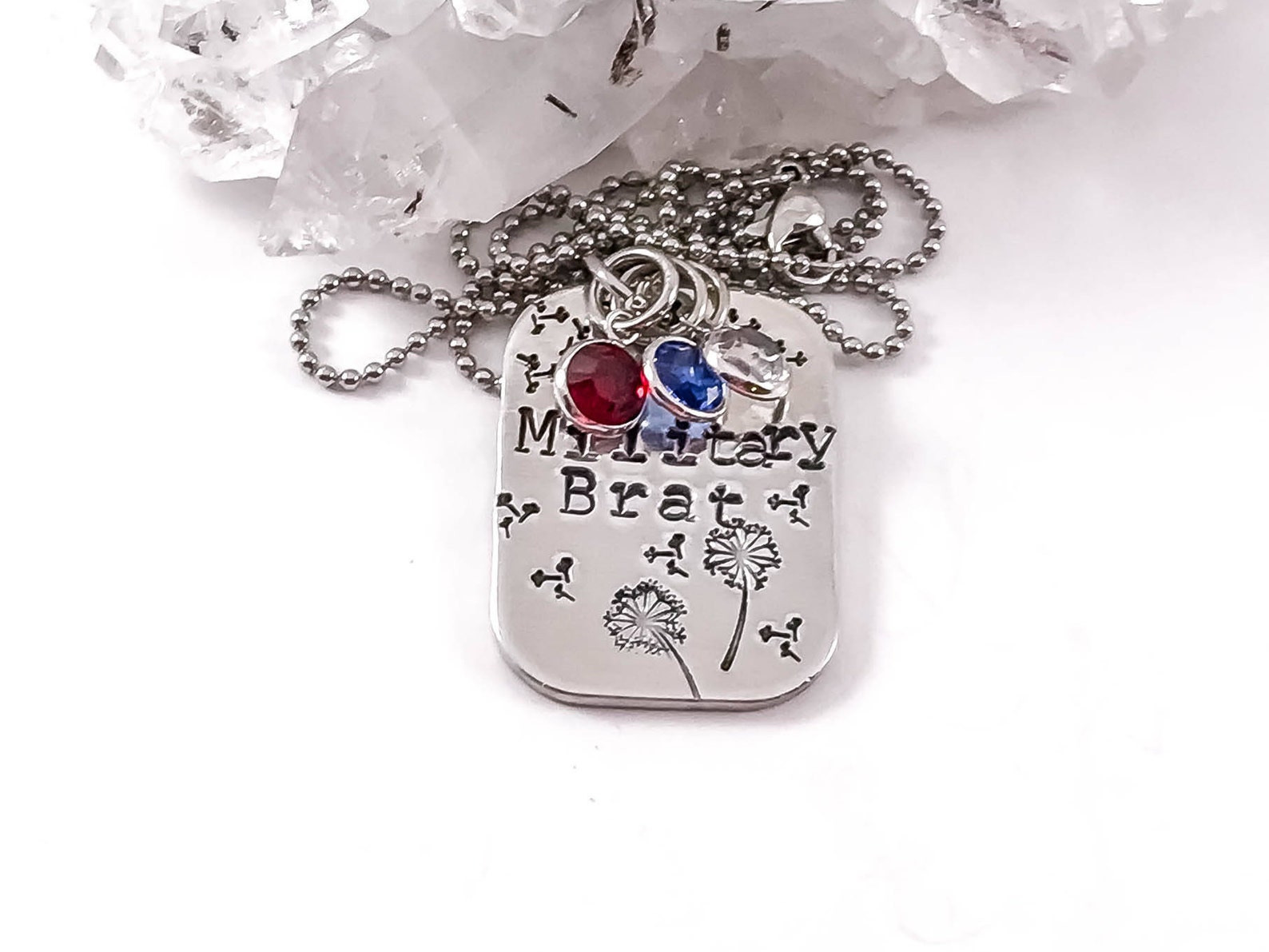 Military Brat Dog Tag Necklace - Long Distance Overseas Brat - Gift for ...