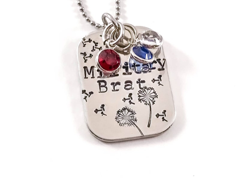 Military Brat Dog Tag Necklace - Long Distance Overseas Brat - Gift for ...