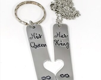His and Hers Gift Her King His Queen Chess Piece Charm - Etsy
