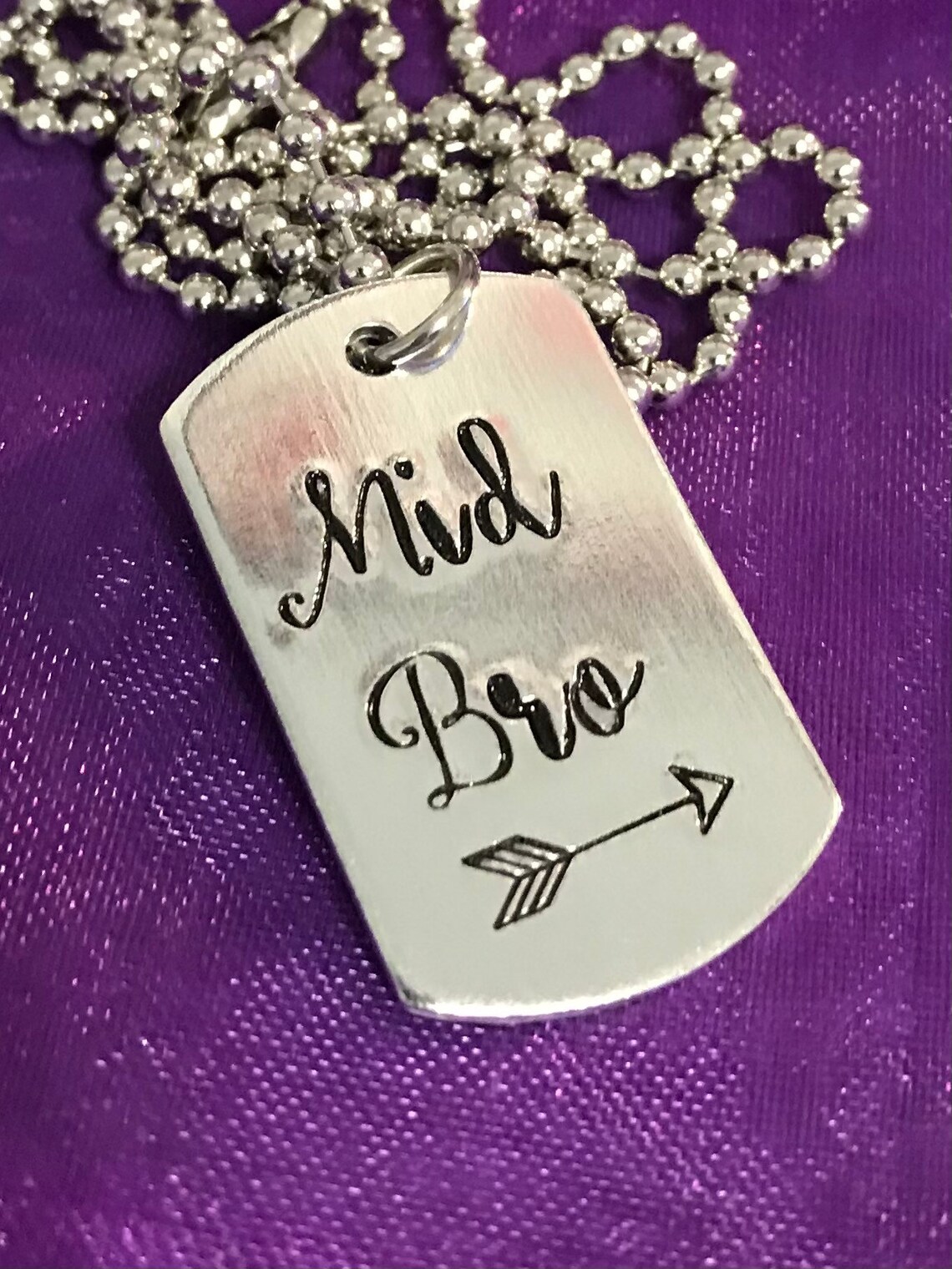 Big Bro Mid Bro Lil Bro Dog Tag Necklace Big Brother Middle | Etsy
