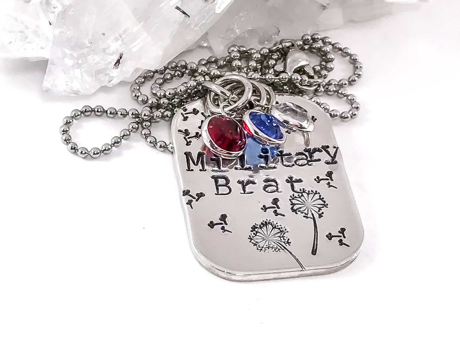 Military Brat Dog Tag Necklace - Long Distance Overseas Brat - Gift for ...