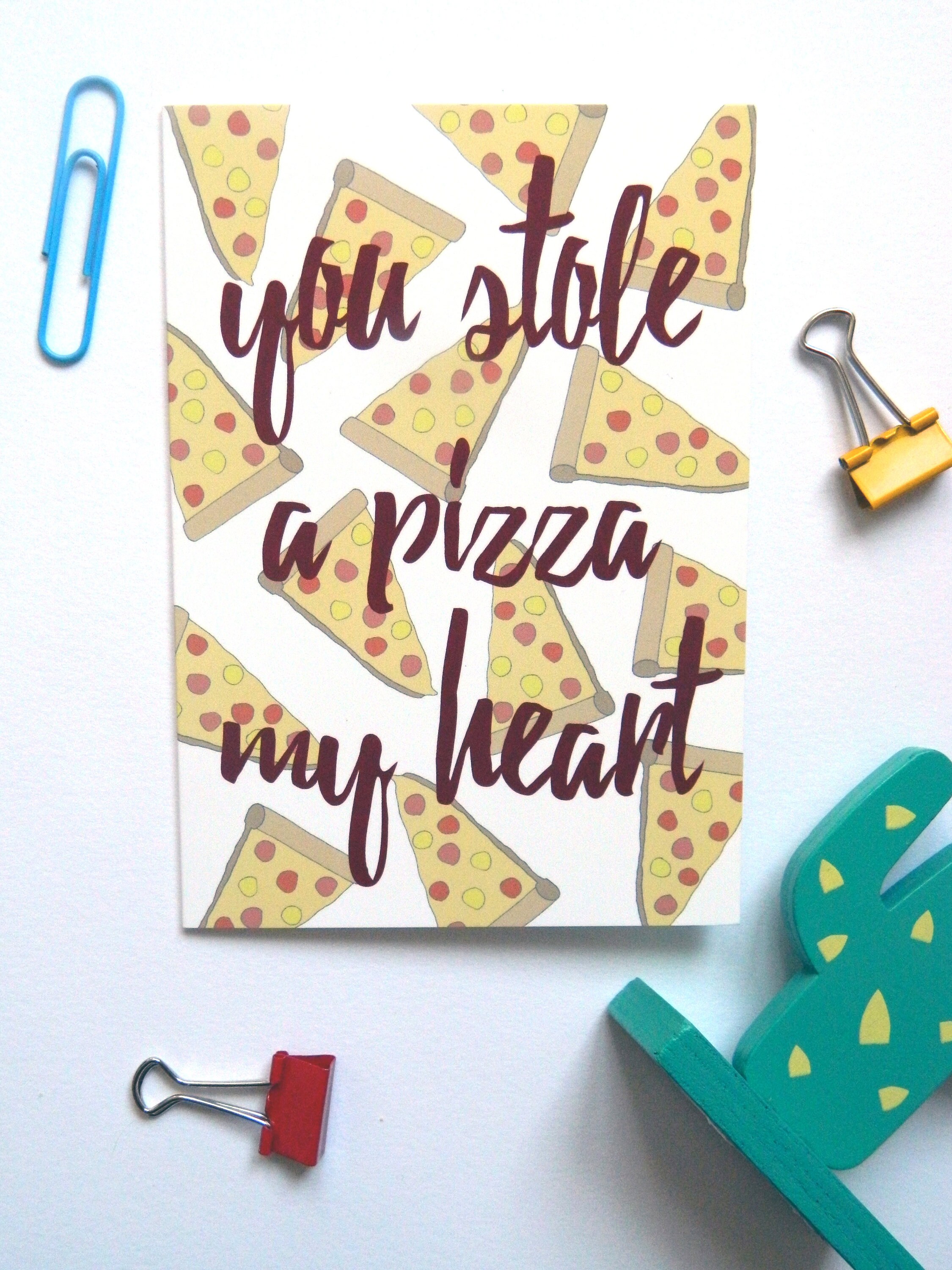 You Stole A Pizza My Heart Valentines Day/anniversary Card - Etsy UK