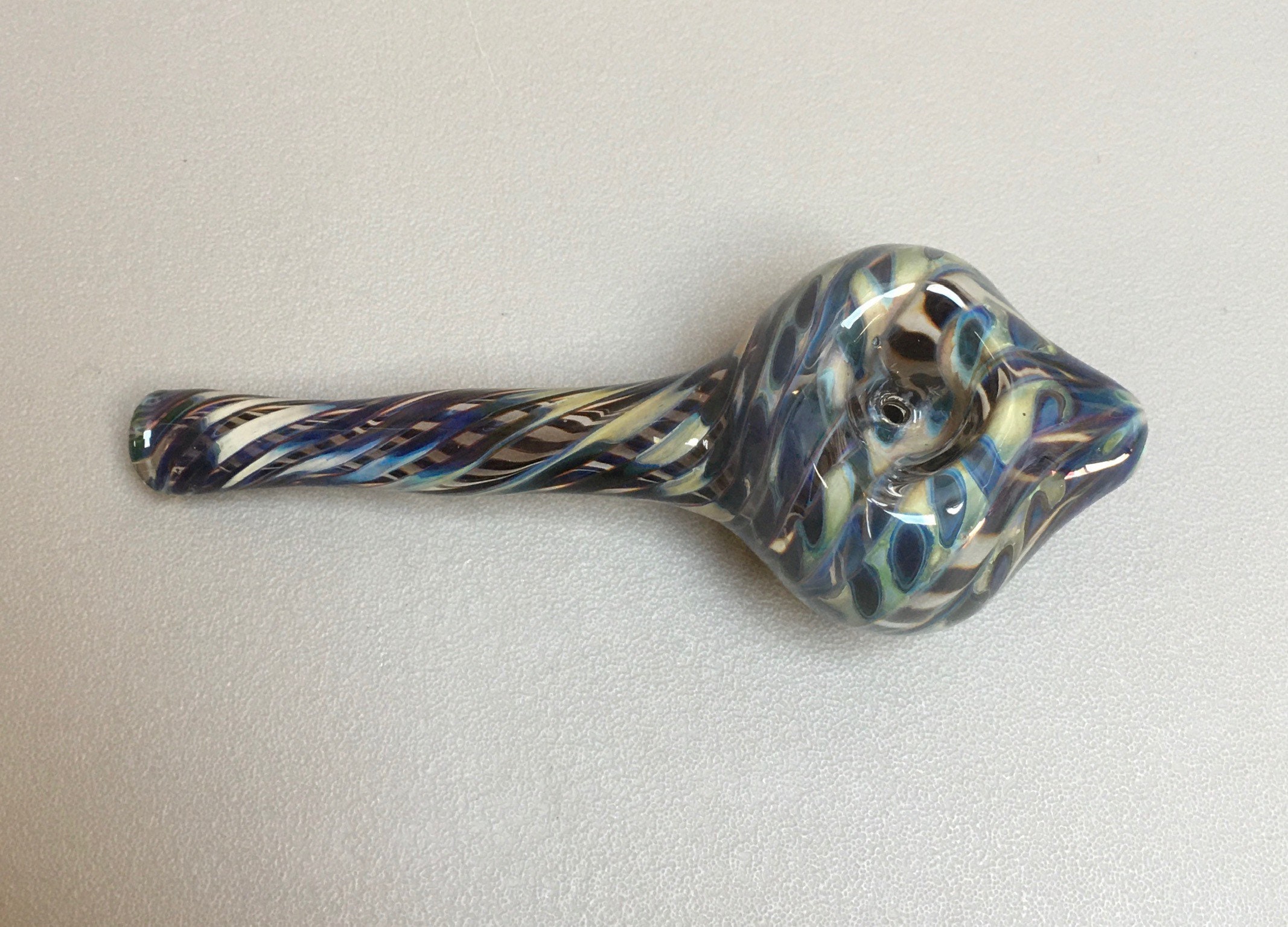 Glass Tobacco Pipe Eta Waves Bulbous Spoon Pipe | Etsy UK