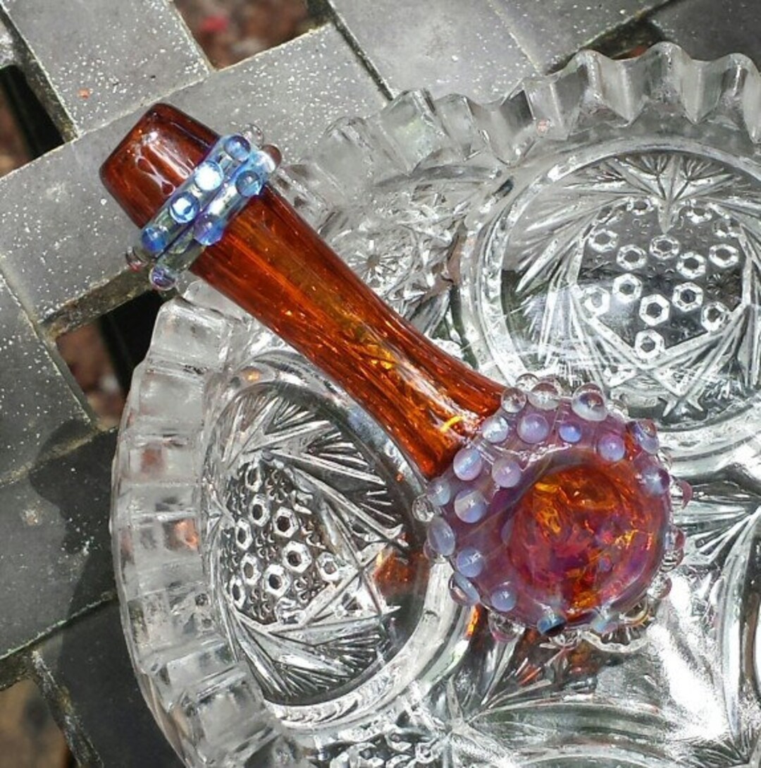 Glass Tobacco Pipe purple Haze Mini Spoon Pipe - Etsy Israel