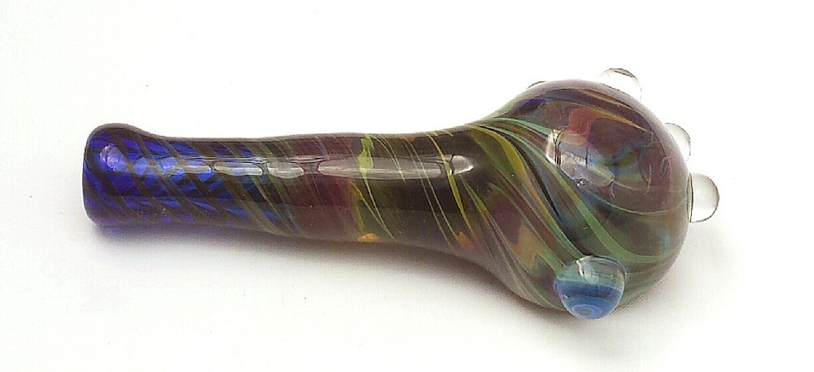 Glass Tobacco Pipe bluey Spoon Pipe - Etsy