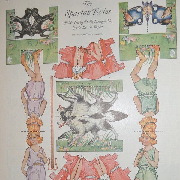 1920s Paper Doll - Etsy