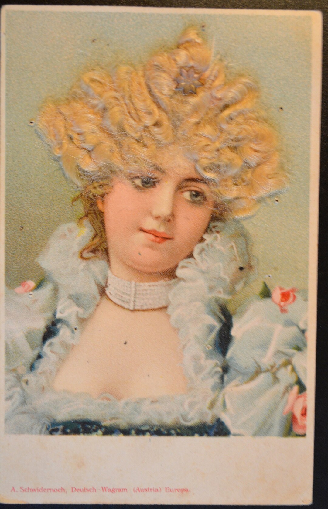 Real Hair Postcard Portrait of Woman Applied Hair Card - Etsy