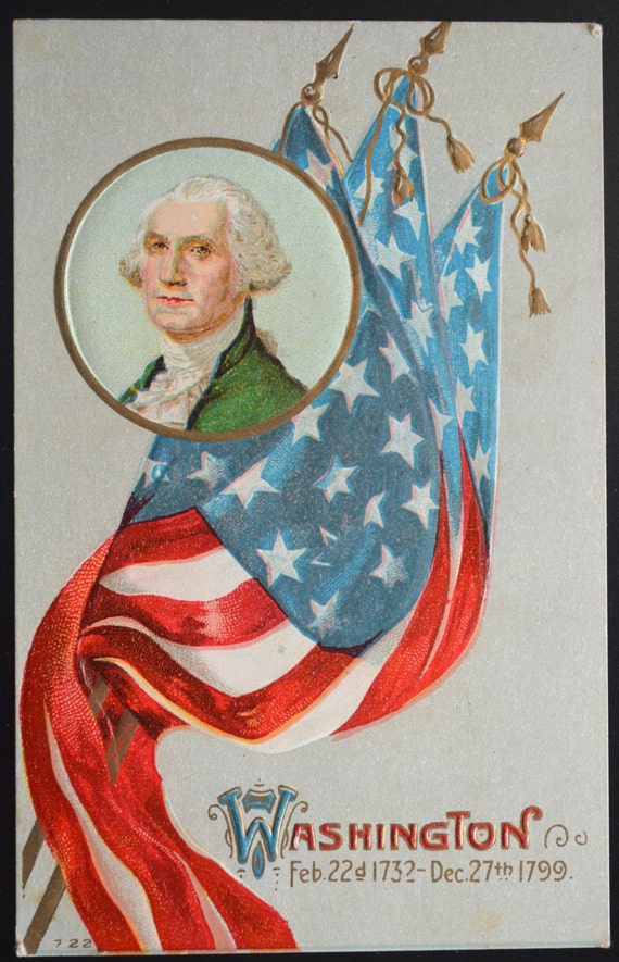 Patriotic Postcard President's Day George Washington | Etsy
