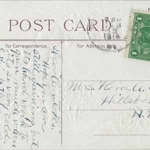 Valentine Postcard Cupid Walking Through Flowers Carrying Hearts on ...