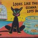 Comical Cat Postcard Black Kitty Licking Chops With Goldfish - Etsy