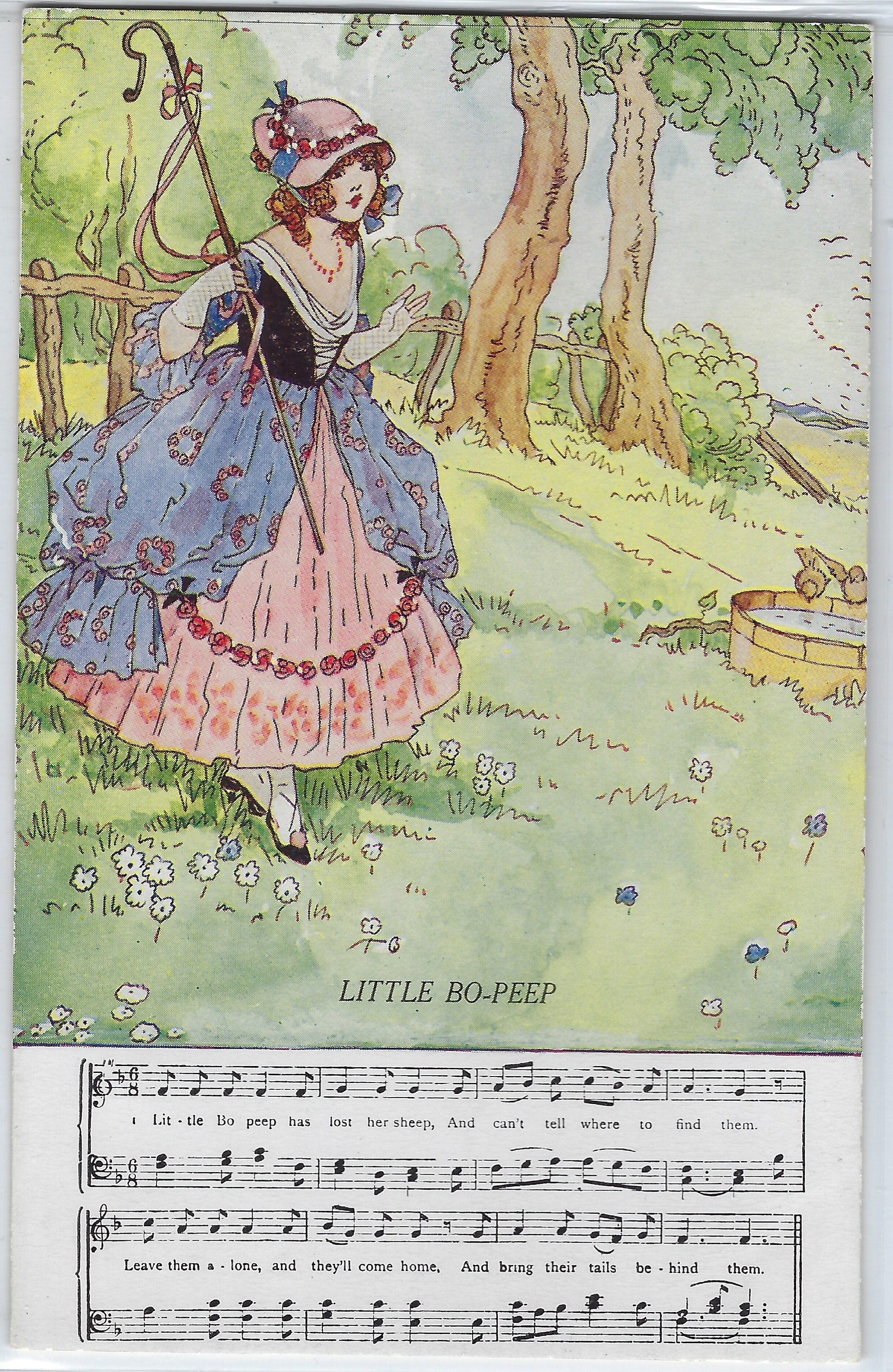 Little Bo Peep English Nursery Rhymes Postcard Series 44 A&C Black ...