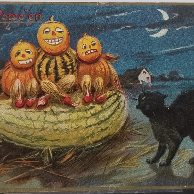 Halloween Postcards - Etsy