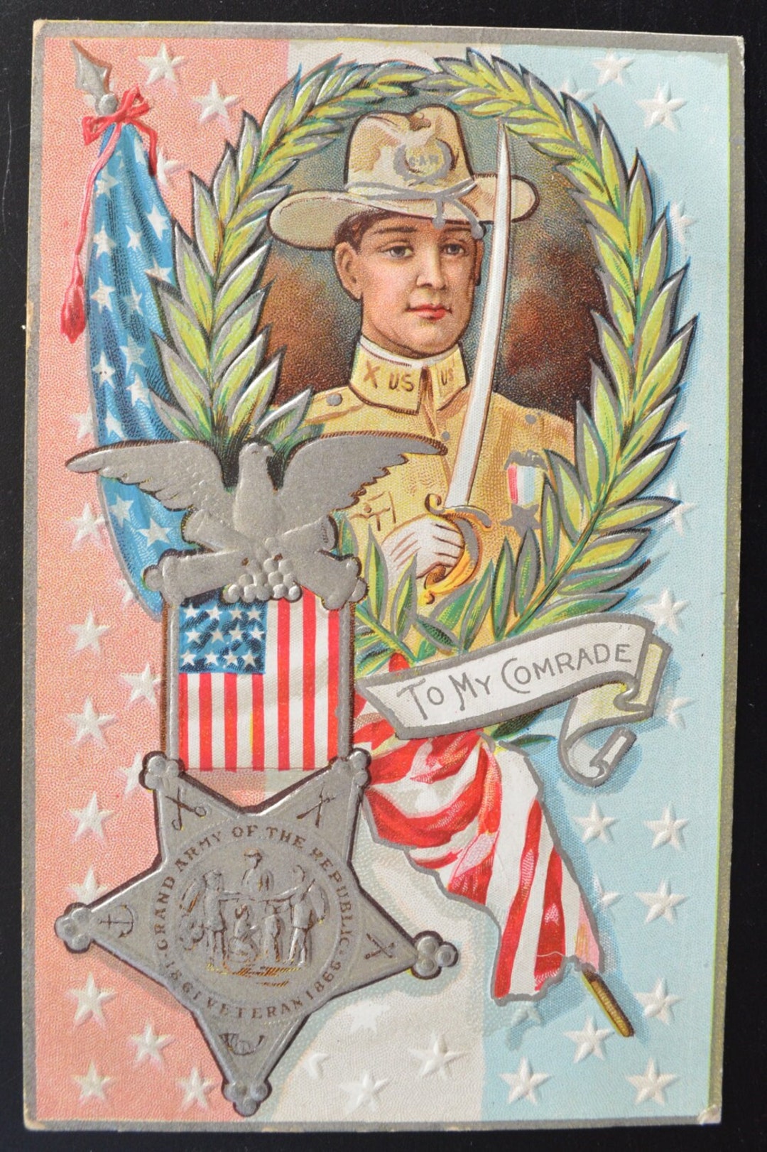 Decoration Day Postcard Comrade Embossed Memorial Day Patriotic ...