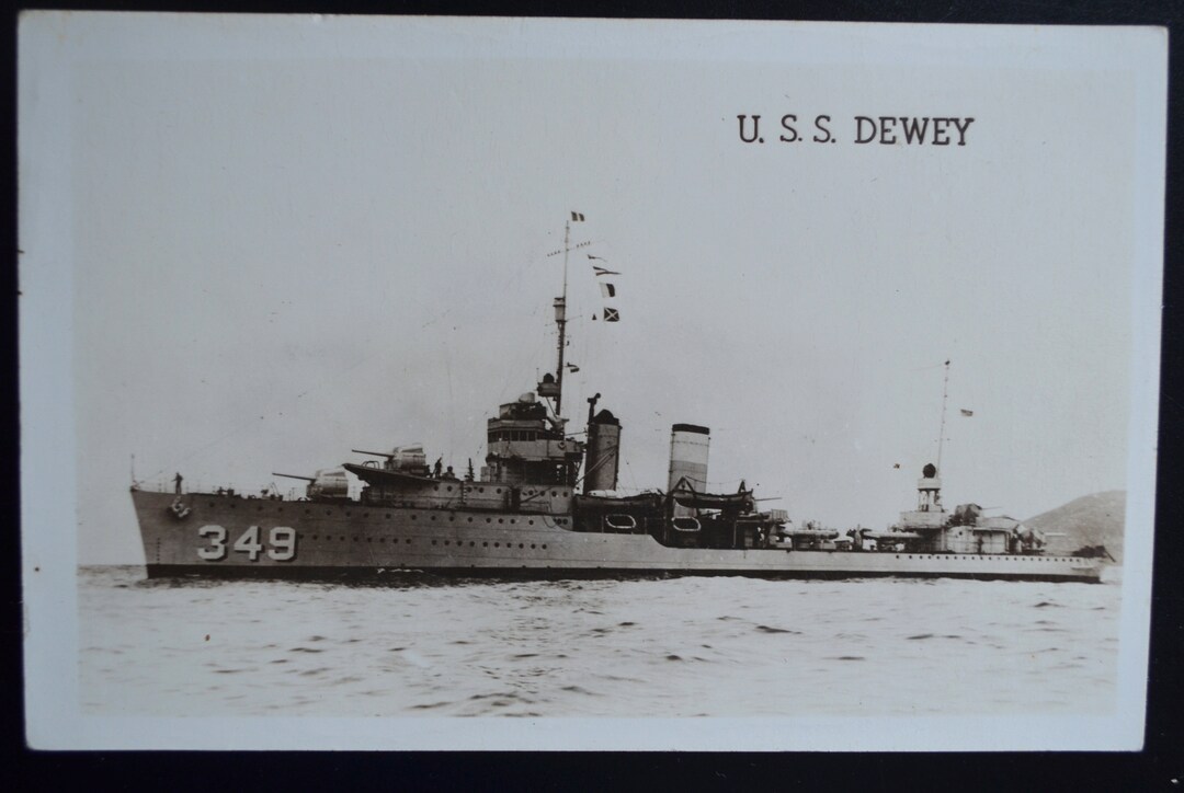 RPPC U.S.S. Dewey 349 World War II Destroyer Real Photo Postcard - Etsy