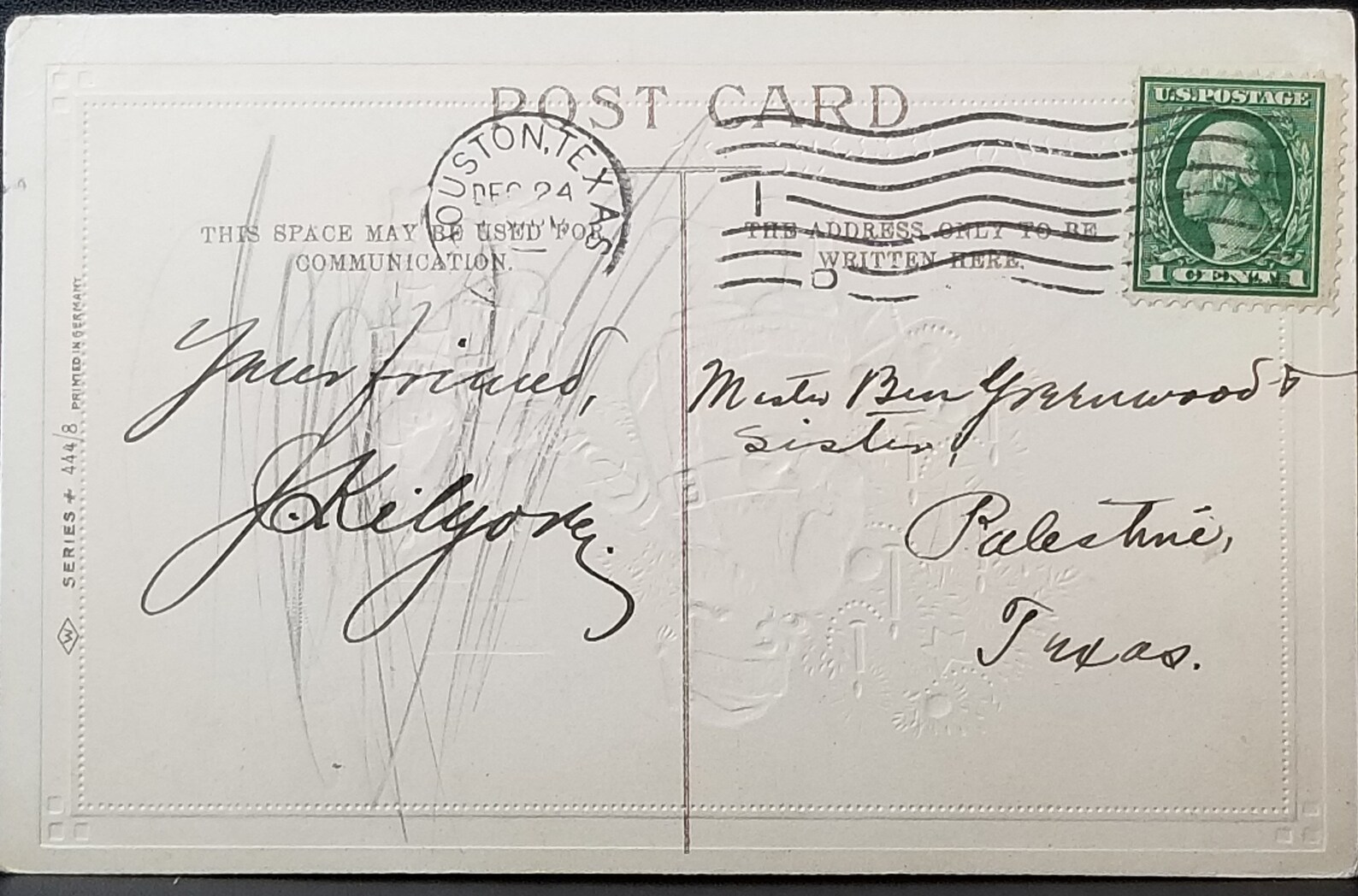 Merry Christmas Postcard Santa Claus Handing Out Gifts to - Etsy