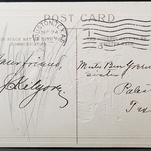 Merry Christmas Postcard Santa Claus Handing Out Gifts to Children ...