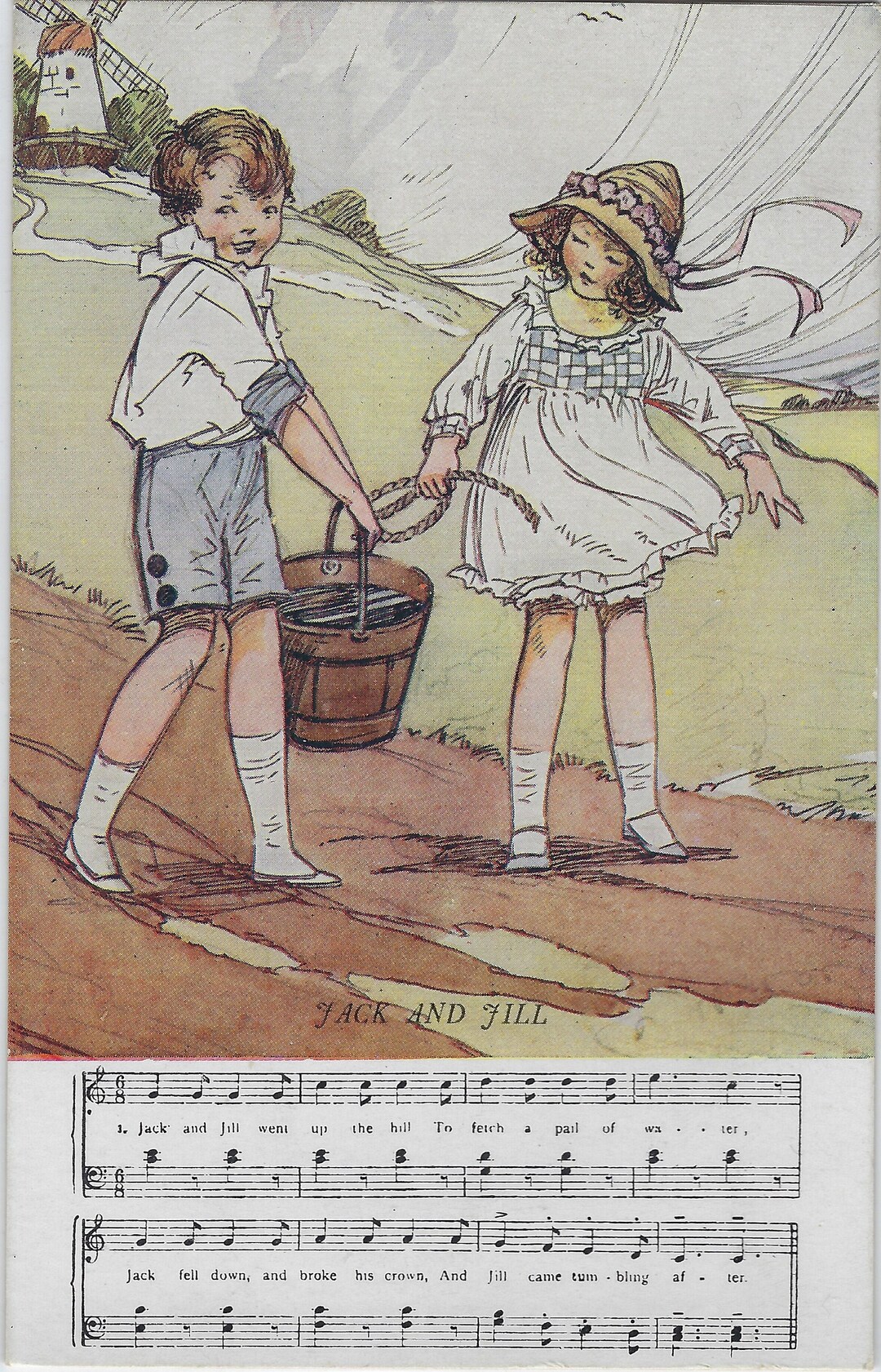 Jack and Jill English Nursery Rhymes Postcard Series 44 A&C Black ...