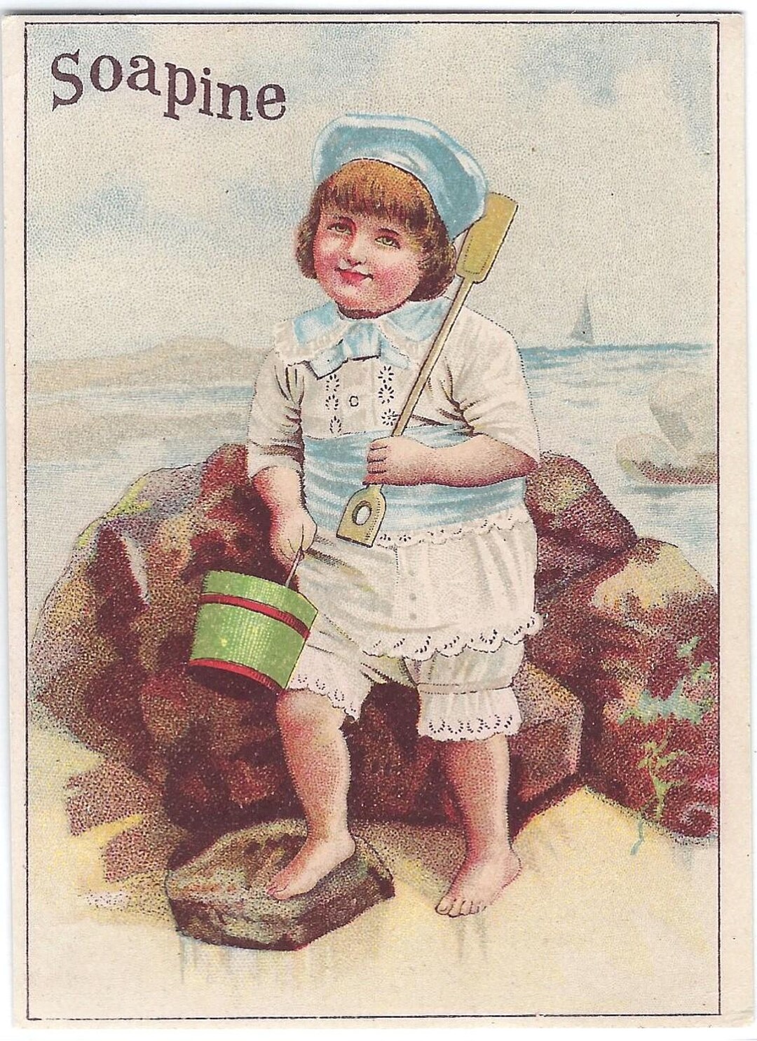 Advertising Trade Card Soapine Sailor Boy - Etsy