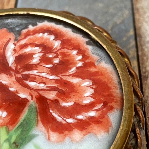 Antique French Limoges Hand Painted Carnations Floral… - Gem