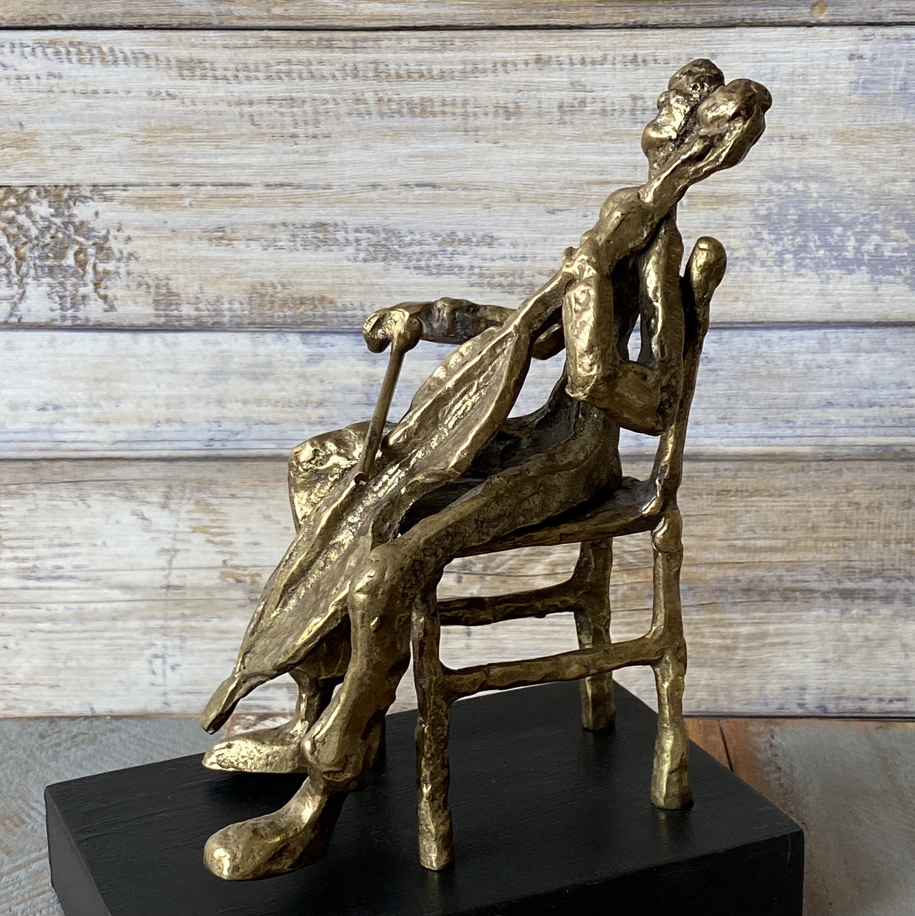 Vintage 1970s Bronze Cellist Musician Cello Player Sculpture - Etsy UK