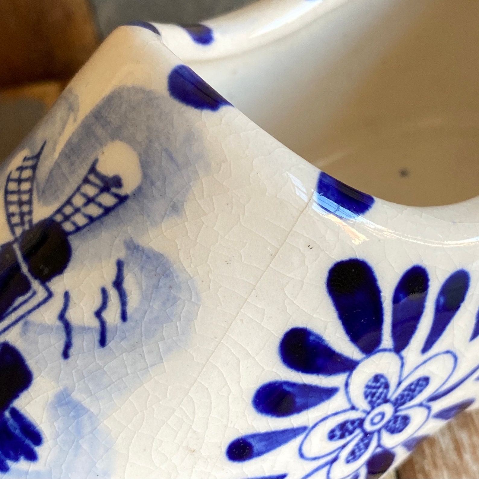 Vintage Hand Painted DELFT Set of Two Ceramic Clogs Holland | Etsy