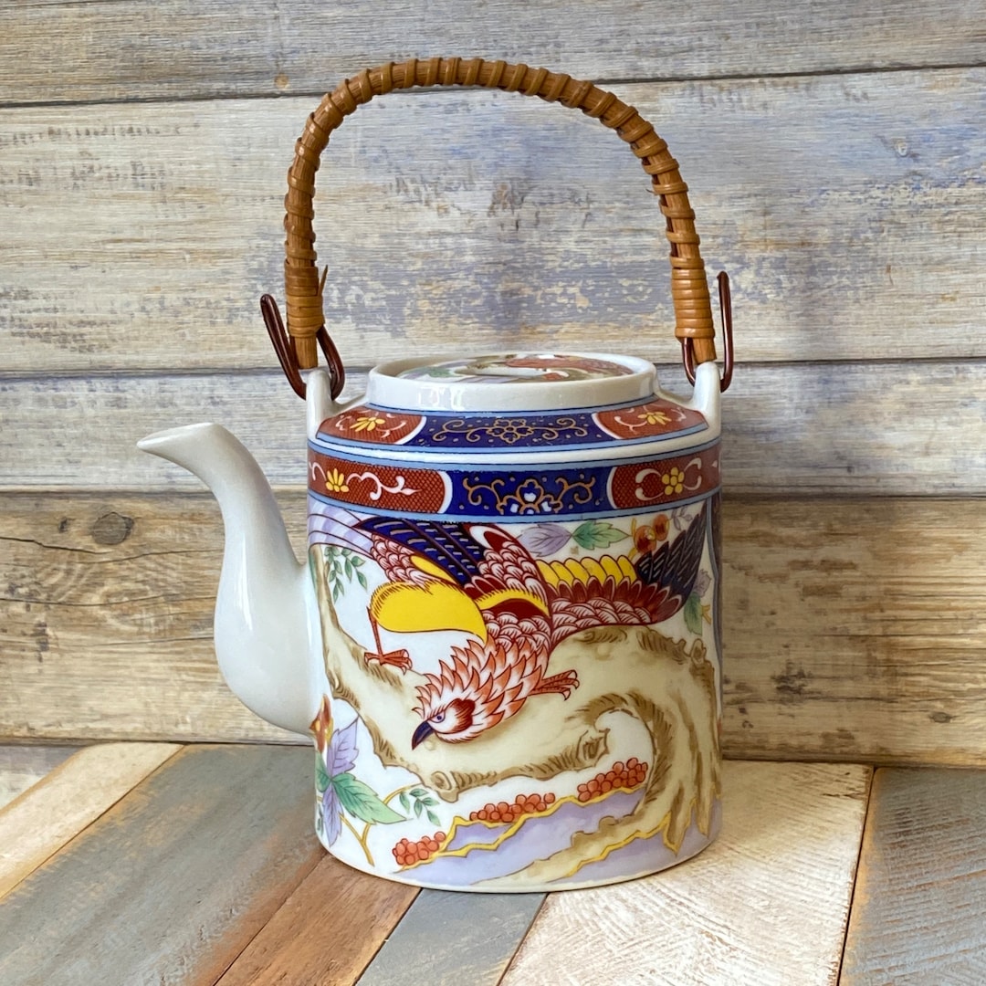 Vintage Japanese Imari Ware Teapot Decorated With Mythical Phoenix ...