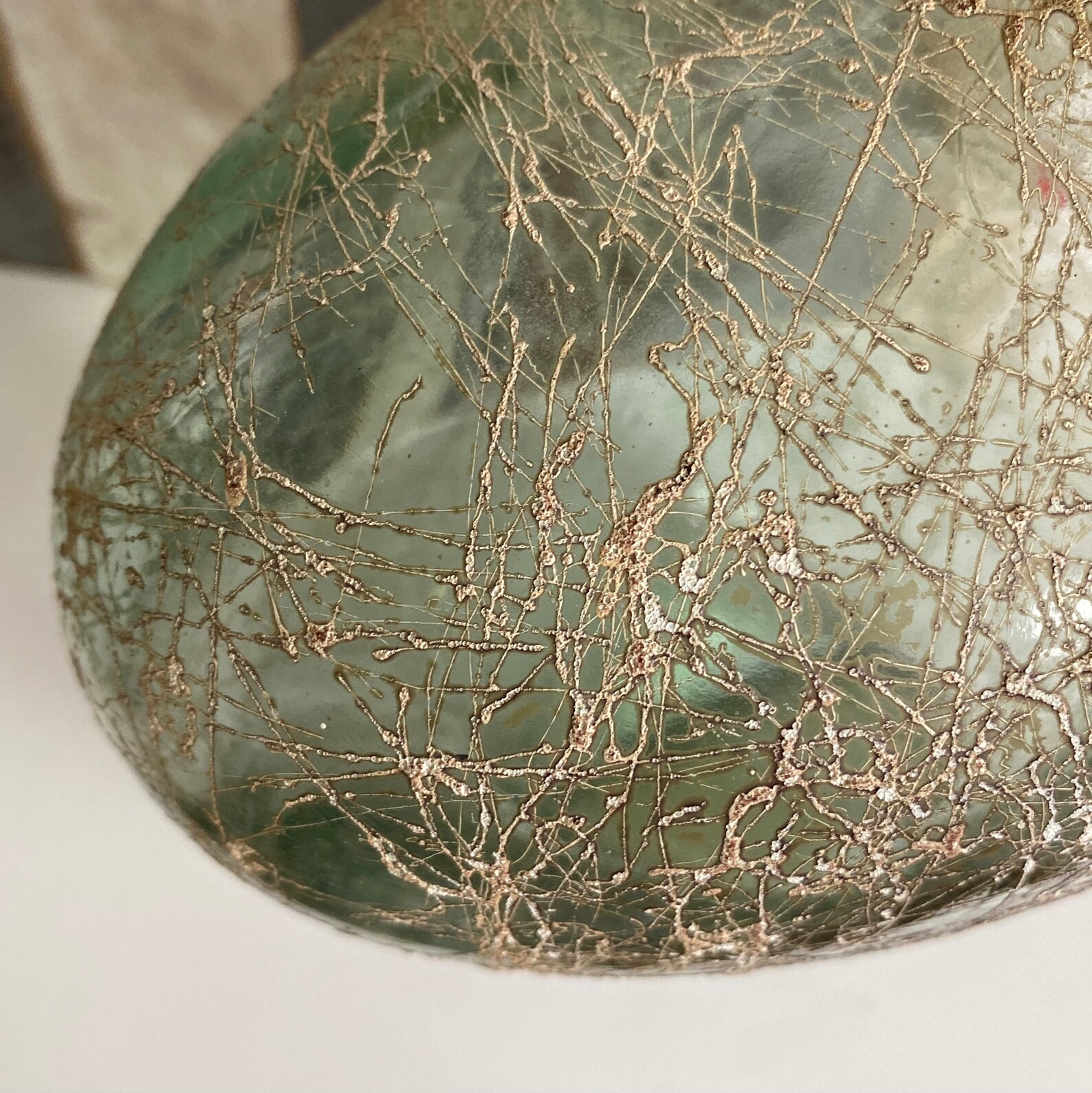 Homage to Pollock Vintage Clear Glass Vase With Abstract Paint - Etsy UK