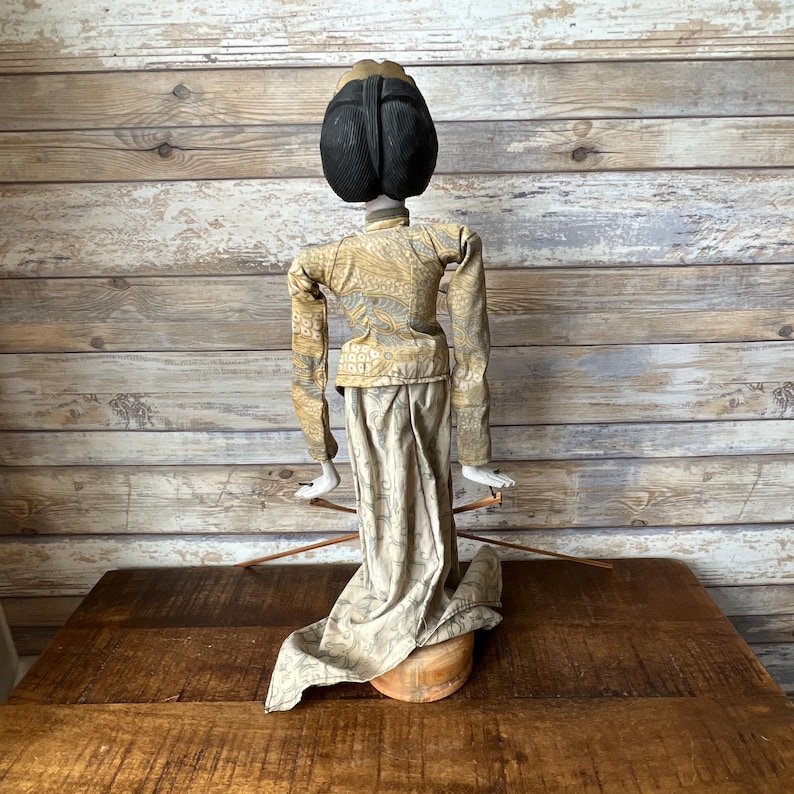 Vintage Indonesian Hand Carved Wooden Theatre Marionette Puppet Doll of ...