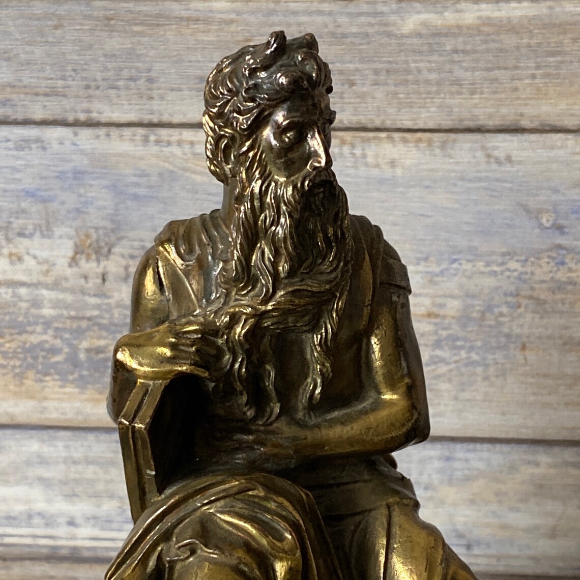 Antique Bronze Sculpture of Moses Replica of Michelangelo Cast | Etsy