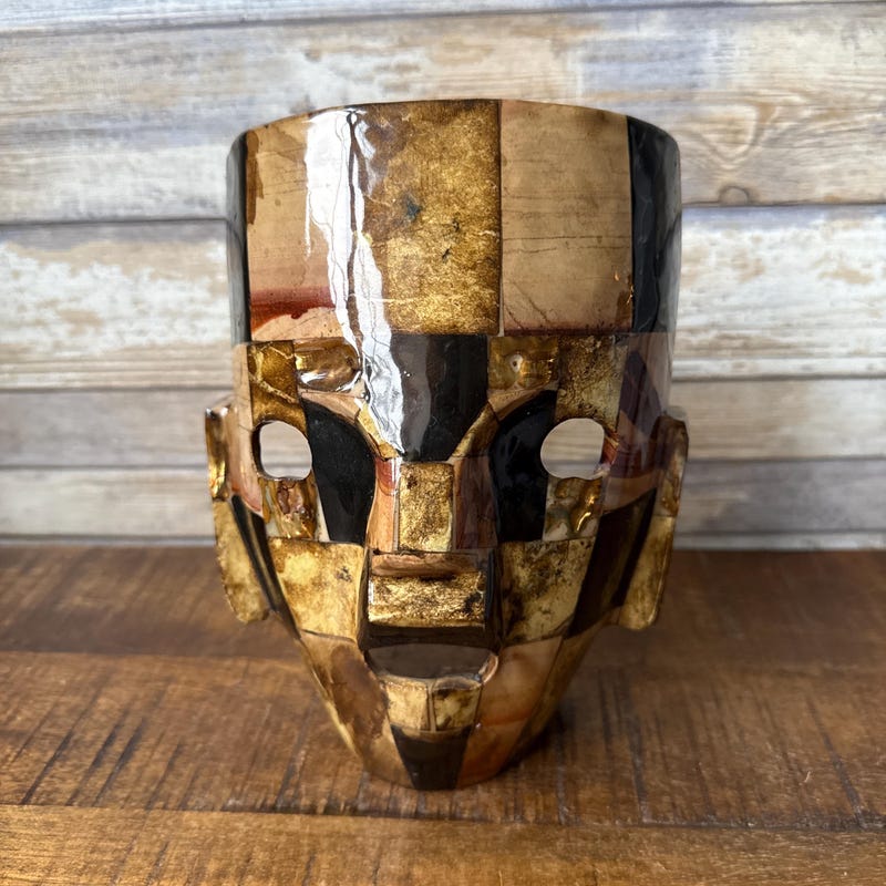 Mosaic Aztec Mask - Etsy UK