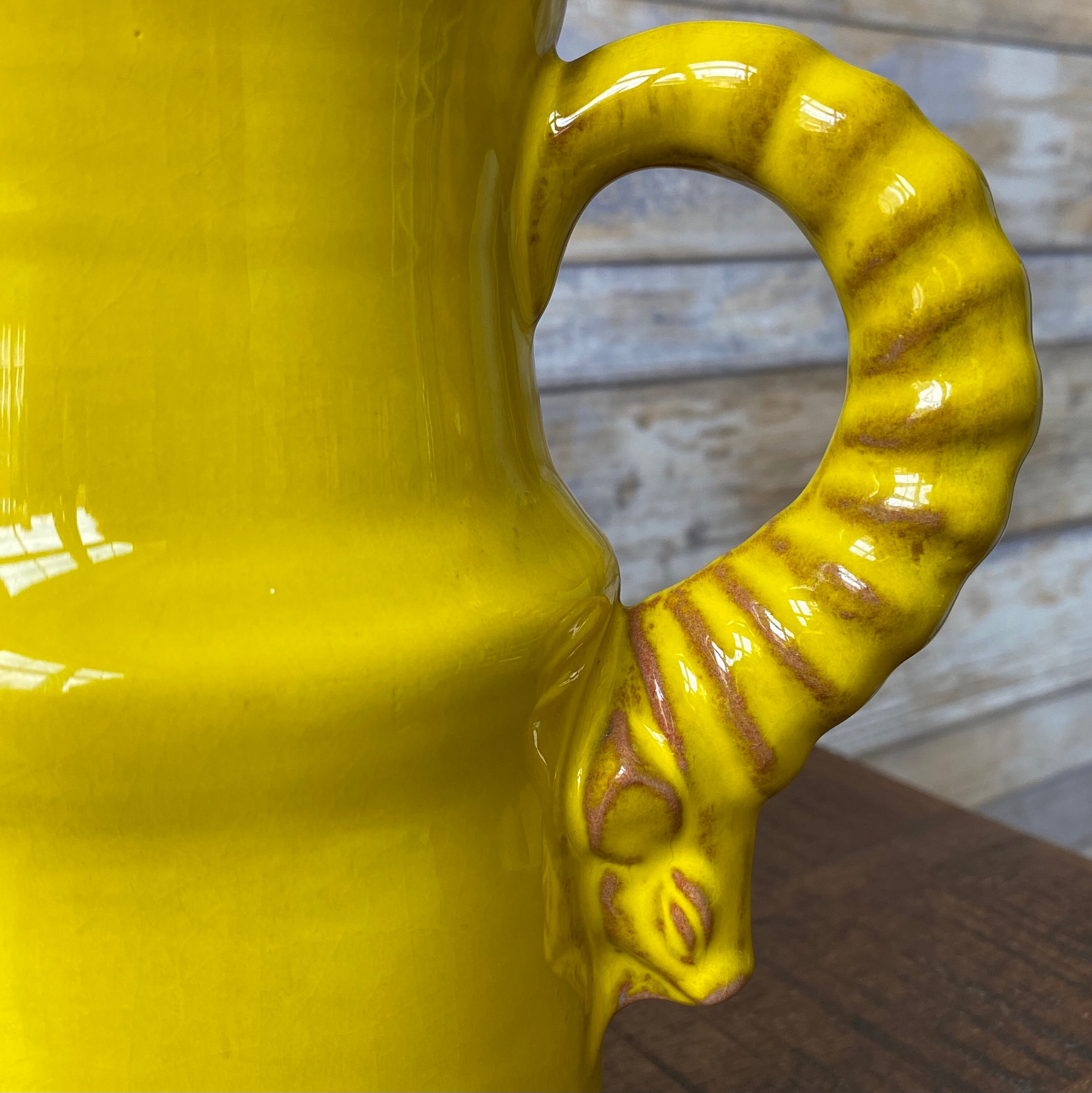 Rare 1970s Studio Pottery Mustard Yellow Glaze Pitcher Jug Set | Etsy